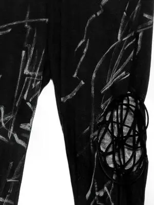 Yohji Yamamoto Abstract-print Leggings