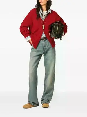 AMI Paris Cable Wool Cardigan