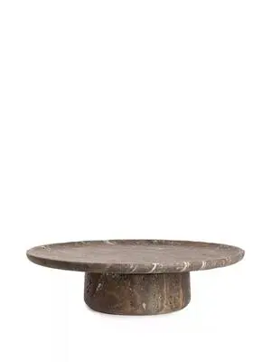 EDITIONS MILANO Atlantico Marble Cake Stand - Brown