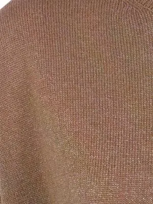 TWINSET Lurex-knit Sleeveless Sweater - Brown