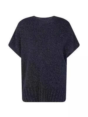 TWINSET Lurex-knit Short-sleeve Sweater