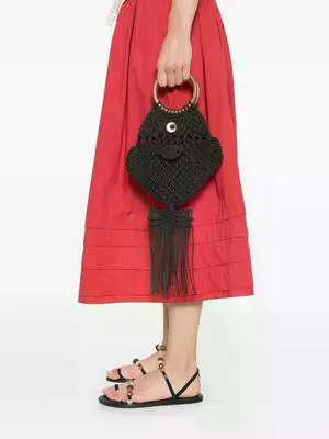ANYA HINDMARCH Macramé Fish Clutch Bag - Black