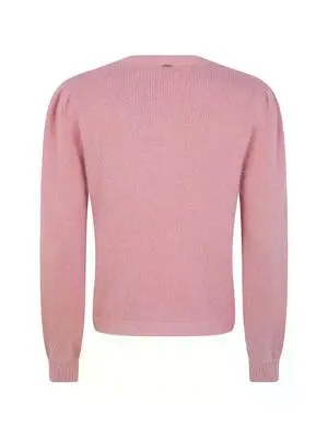 TWINSET Feather-embellished Puffed-sleeve Cardigan