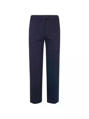 Liviana Conti Pressed-crease Tailored Trousers - Blue