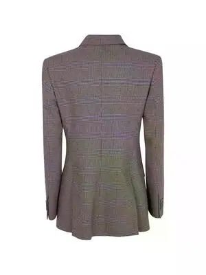 P.a.r.o.s.h Check-pattern Double-breasted Blazer - Neutrals