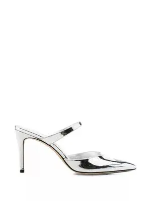 STUART WEITZMAN Metallic Pointed-toe Mules