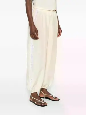 Posse Tabitha Lace-trim Pants - Neutrals