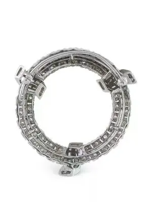 LB EXCLUSIVE 2.0 Carat Diamond Open-circle Brooch In 18k White Gold