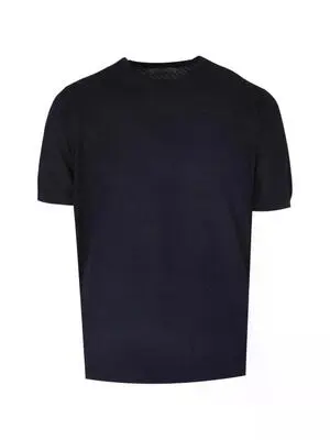 Corneliani Ribbed-knit T-shirt - Blue