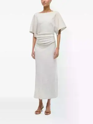 Staud Amelie Ruched-waist Dress