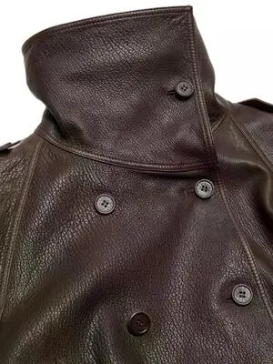 Acne Studios Cropped Leather Trench Coat