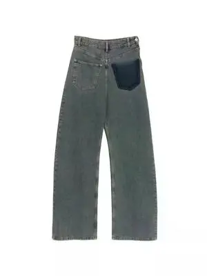 MAISON MARGIELA Faded Patch Detail Jeans - Grey