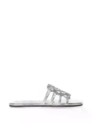 Loewe Petal Anagram Sandals - Silver