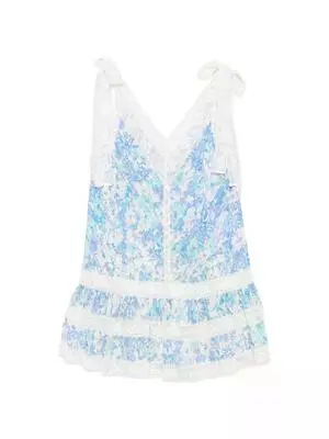 Zimmermann Solstice Floral-print Mini Dress - Blue