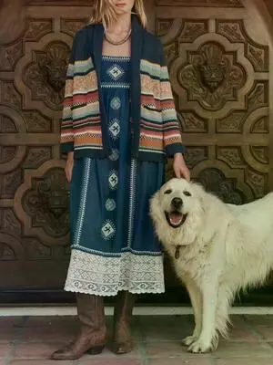 The Great. Mountain Lodge Striped Cardigan