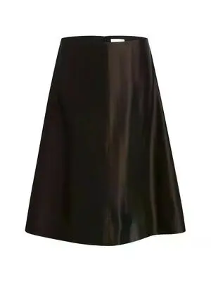Khaite Nania Twill Midi Skirt