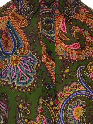 Etro Paisley-print Belted Dress - Green