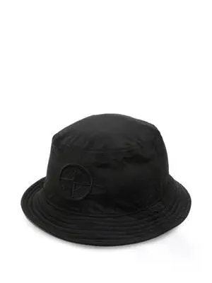 Stone Island Logo-patch Bucket Hat - Black