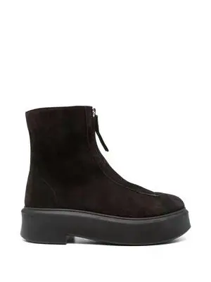 THE ROW Zipped Boots I - Brown