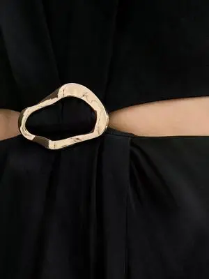 GAUDI Cut-out Buckled Midi Dress