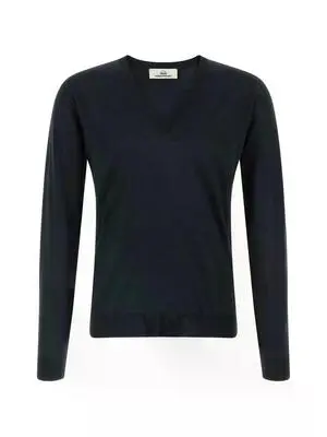RIVIERA V-neck Cuffed Sweater - Blue