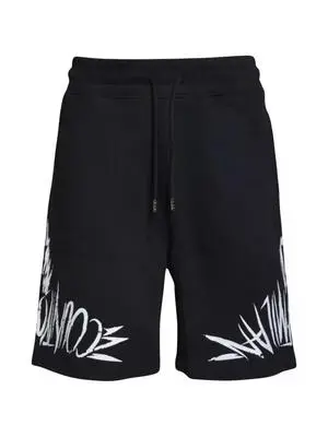 COUNTY OF MILAN Logo-print Drawstring Shorts - Black