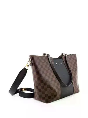 LOUIS VUITTON Damier Leather Shoulder Bag - Black
