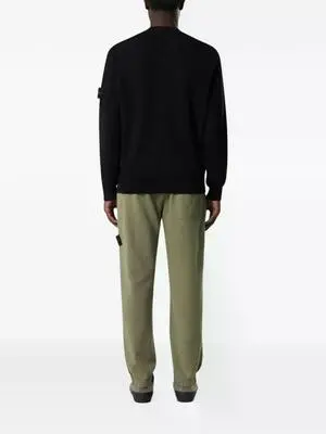Stone Island Logo-patch Ribbed-knit Sweater
