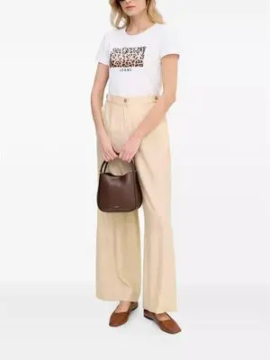 GAUDI Button-detail Crinkled Effect Wide Leg Trousers
