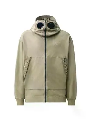 C.P. COMPANY Goggle Detail Hoodie - Neutrals