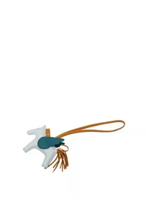 Hermès 2021 Milo Lambskin And Swift Grigri Rodeo Pegase Bag Charm Pm Key Chain - Grey