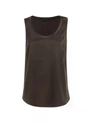 Brunello Cucinelli Reversible Silk-satin Top