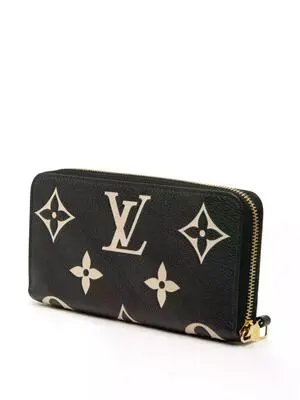 LOUIS VUITTON 2010-2026 Bicolor Monogram Empreinte Giant Zippy Wallet Long Wallets - Black