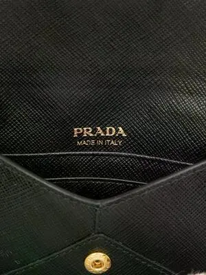 Prada 2010-2026 Saffiano Envelope Compact Wallet Small Wallets