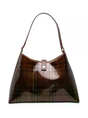 Burberry 2000-2017 Haymarket Check Pvc Shoulder Bag - Brown