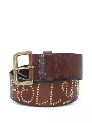 HTC LOS ANGELES Star Embellished Leather Belt - Brown