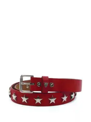 HTC LOS ANGELES Star-stud Embellished Belt - Red