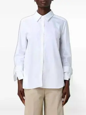HANITA Bow-detail Long-sleeve Shirt - White
