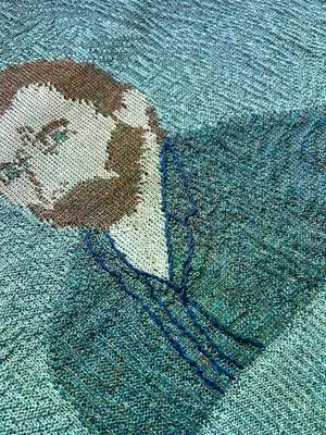 KOTA GUSHIKEN Van Gogh Intarsia Knit Sweater