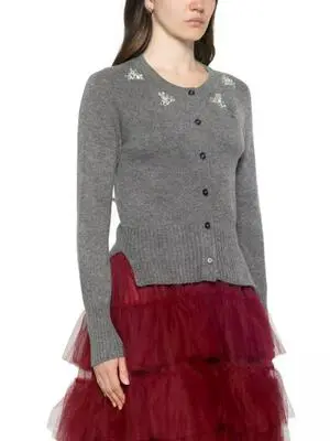 Simone Rocha Embellished Cashmere Cardigan