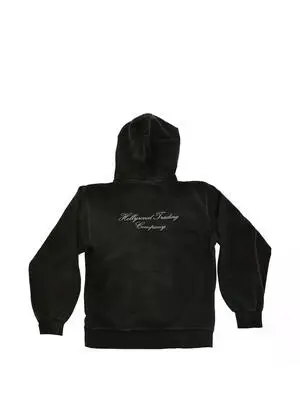 HTC LOS ANGELES Zip-up Logo-print Hoodie - Black