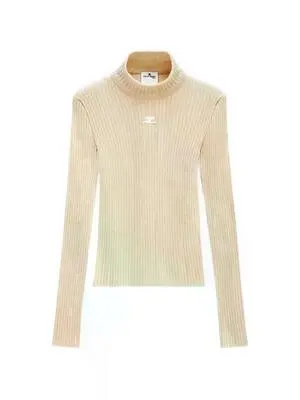 COURREGES Reedition Ribbed-knit Sweater - Neutrals