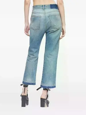 HTC LOS ANGELES Distressed Paint-splatter Jeans
