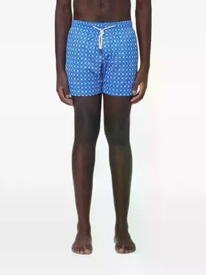 PENINSULA SWIMWEAR La Maddalena Geometric-print Swim Shorts - Blue