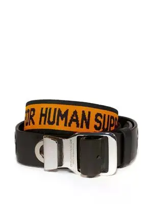HTC LOS ANGELES Eyelet Embellished Elasticated Belt - Black