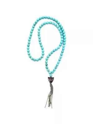 HTC LOS ANGELES Mystery Shield Beaded Necklace - Silver