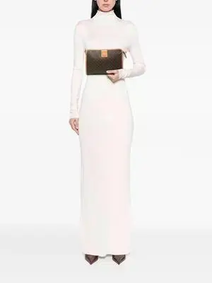 Celine 2012 Macadam Coated Canvas Clutch Bag - Brown