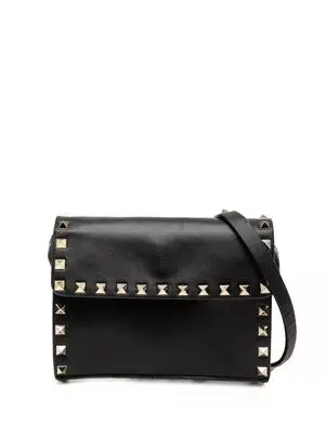 Valentino Garavani 2000-2017 Mini Leather Rockstud Crossbody Bag - Black