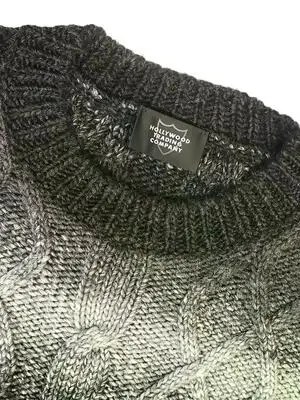 HTC LOS ANGELES Cable-knit Distressed Sweater