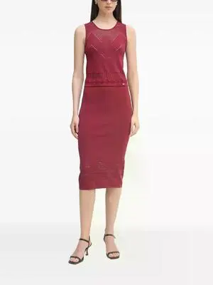 GAUDI Perforated-knit Midi Skirt